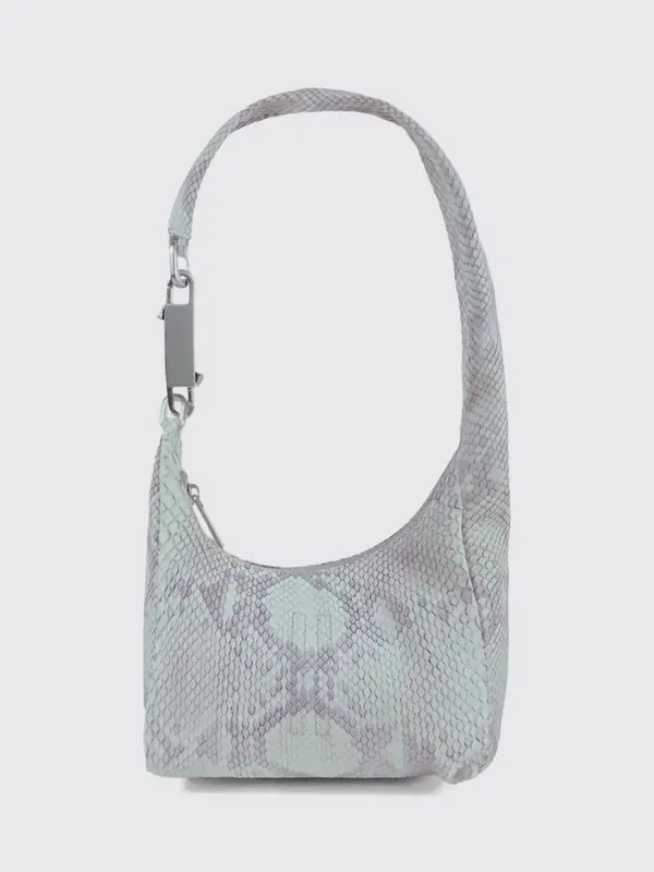Rick Owens Python Leather Mini Shoulder Bag With Zip Closure