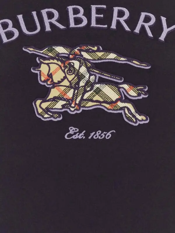 Burberry Ekd Logo Print Cotton Crewneck T-shirt