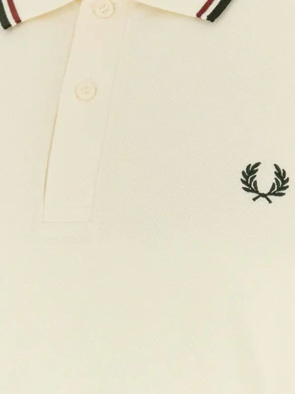 Fred Perry Short-sleeve Cotton Polo With Embroidered Logo And Contrast Trims