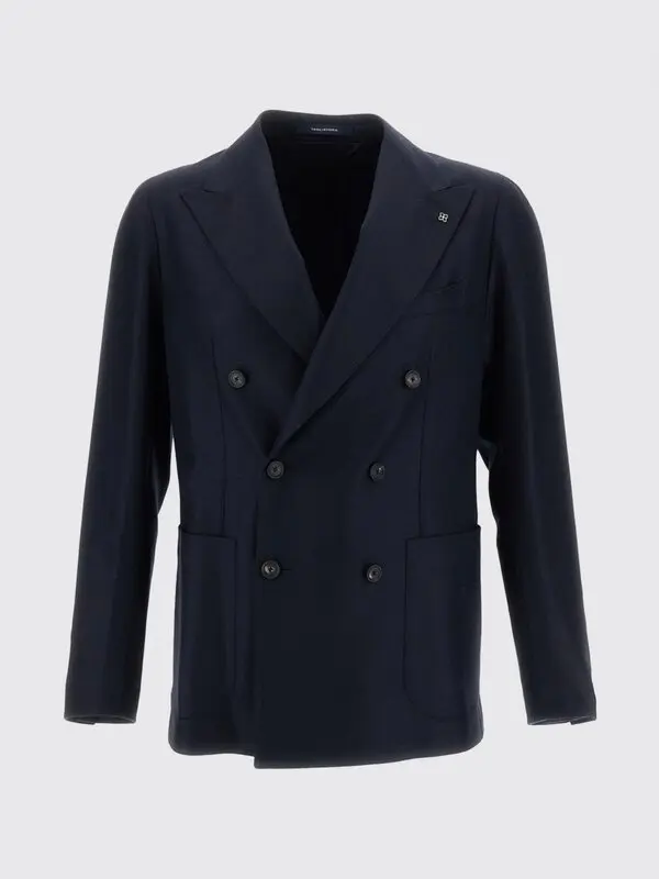 Tagliatore Double-breasted Wool And Cashmere Blazer With Peak Lapels