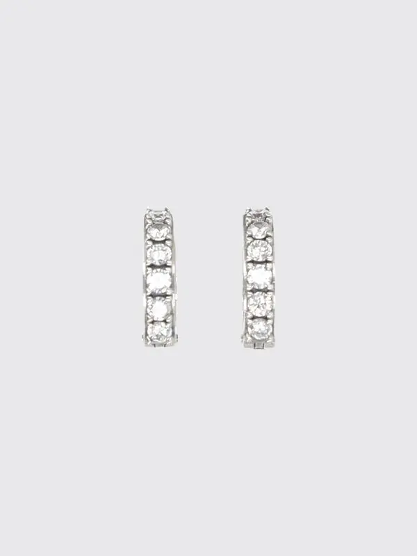 Emanuele Bicocchi Sterling Hoop Earrings With Ed Zirconia - Silver