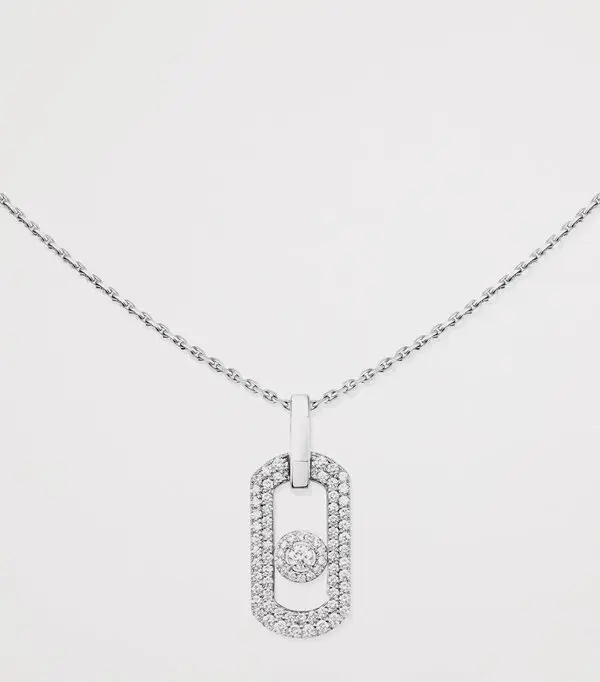 Messika So Move White Gold And Diamond Pendant Necklace