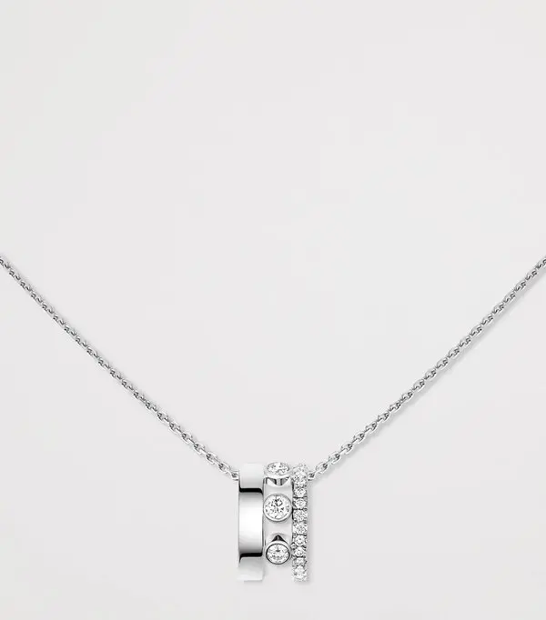 Messika Move Romane White Gold And Diamond Pendant Necklace