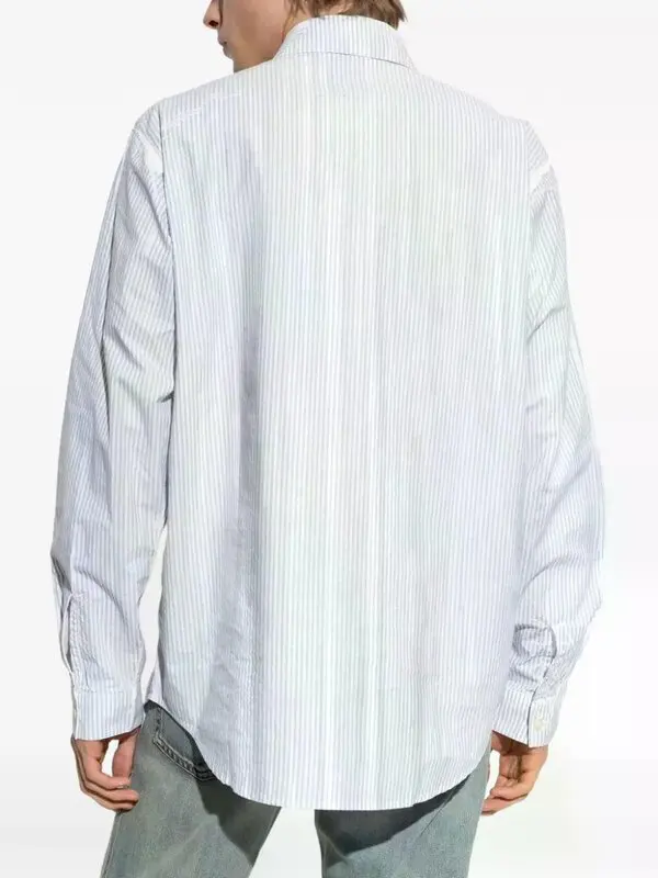 DIESEL® Stripe-print Logo-embroidered Shirt