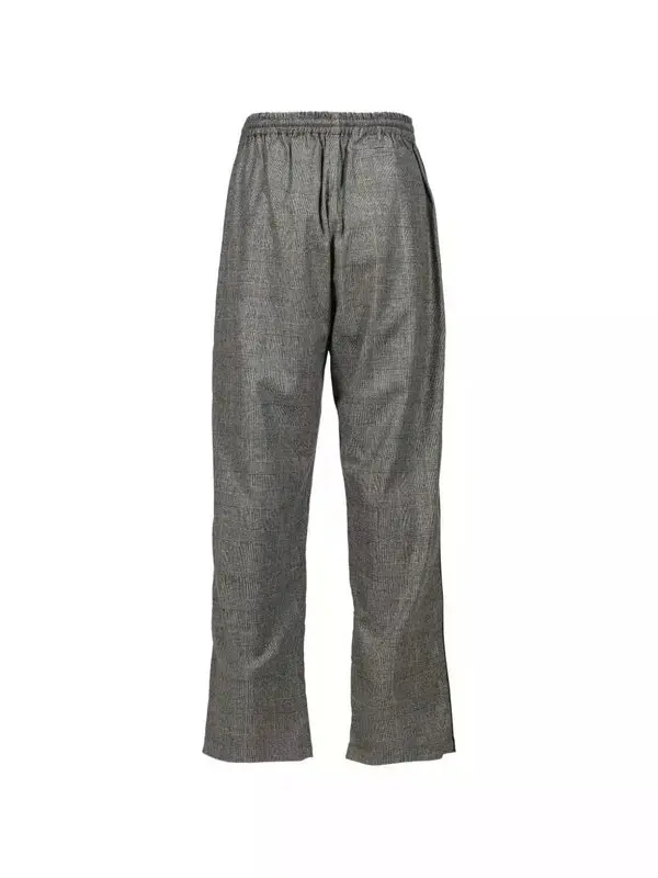 WILLY CHAVARRIA Ruff Rider Check Track Pants - Grey