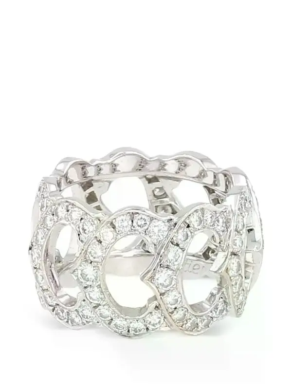 Cartier White Gold And Diamonds Ring - Silver
