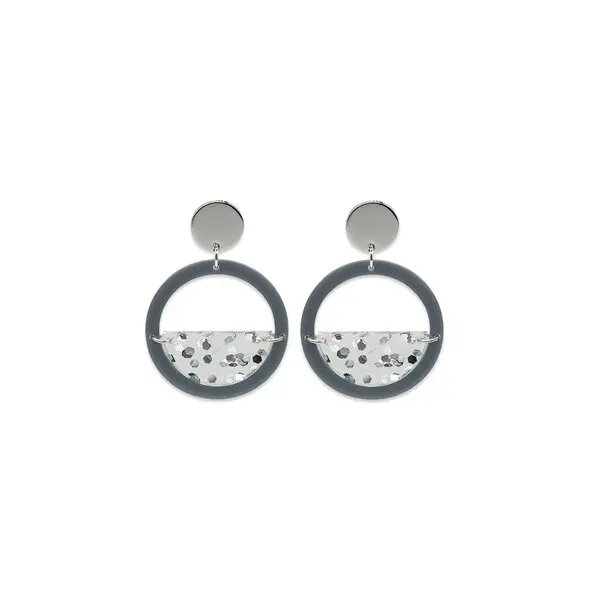 TOOLALLY Glitter Globe Earrings Royal & Fleck
