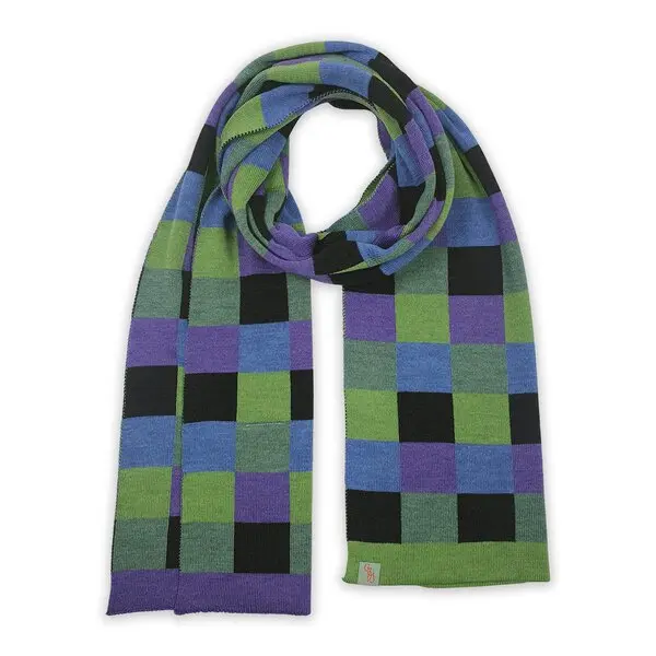 OTTO & SPIKE Scarves Checkered Past Merino - Green