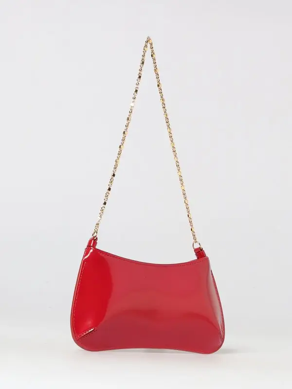 Jacquemus Le Petit Bisou Patent Leather Shoulder Bag With Chain Handle
