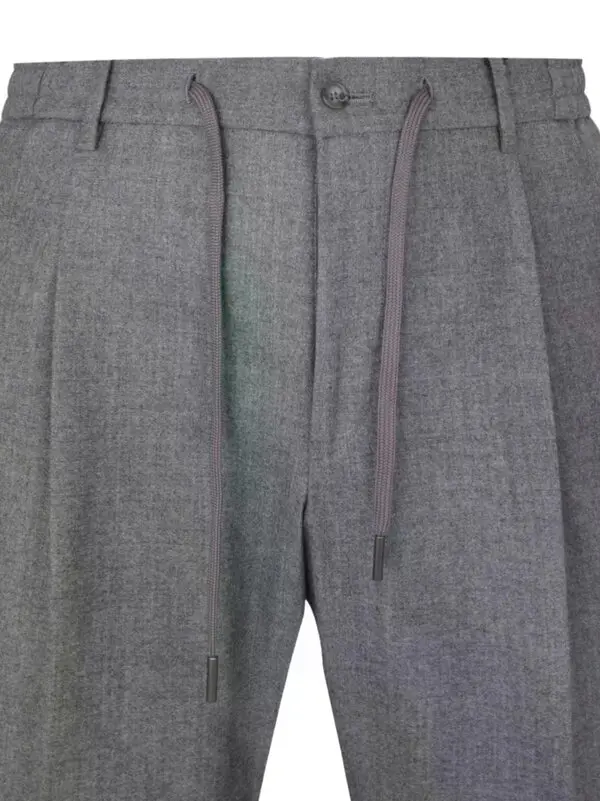 Tagliatore Drawstring Pleated Straight Trousers