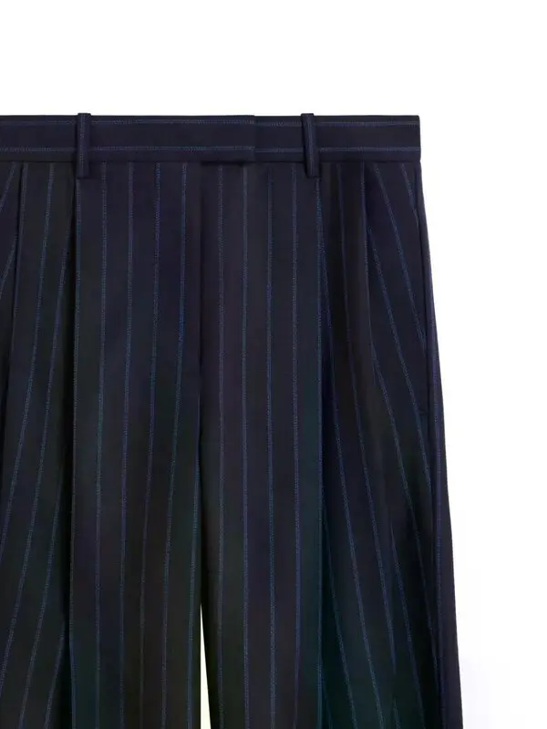 Givenchy Double Pleat Striped Pants In Wool