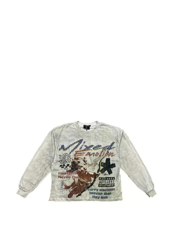 Mixed Emotion Graphic-print Long-sleeve T-shirt