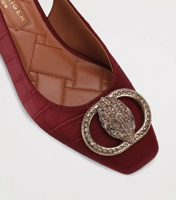 Kurt Geiger Croc-effect Chelsea Slingback Block Heels