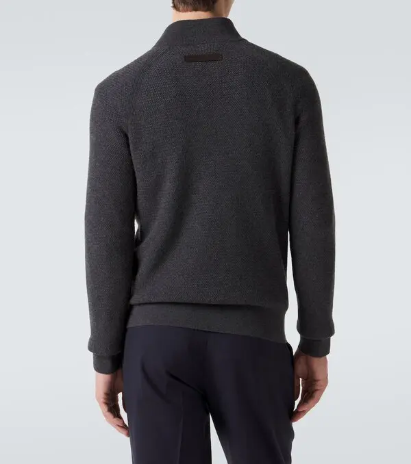 Zegna Cashmere Half-zip Sweater