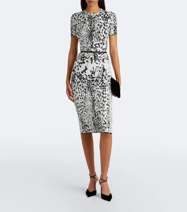 TOM FORD Jacquard Velvet Midi Dress