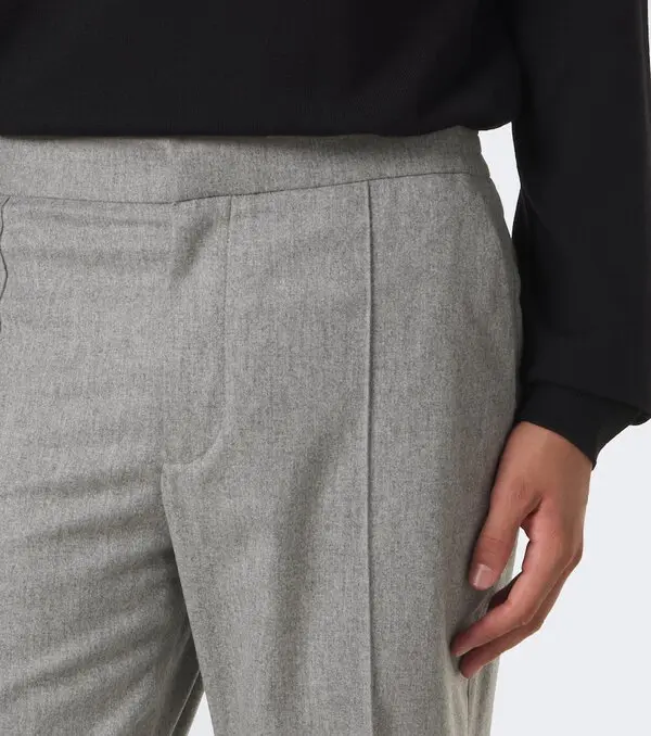 Zegna Wool, Silk, And Cashmere Straight Pants