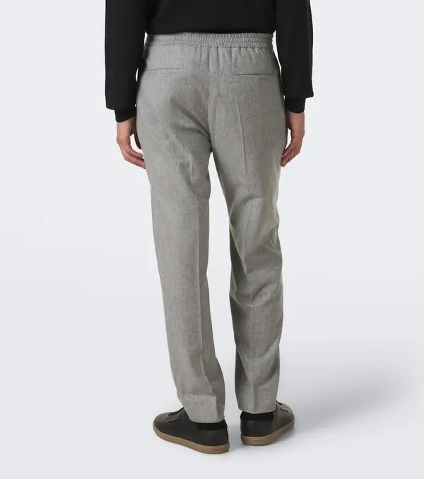 Zegna Wool, Silk, And Cashmere Straight Pants