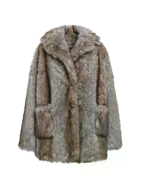 BB COUTURE Brigitte Faux-fur Coat - Grey