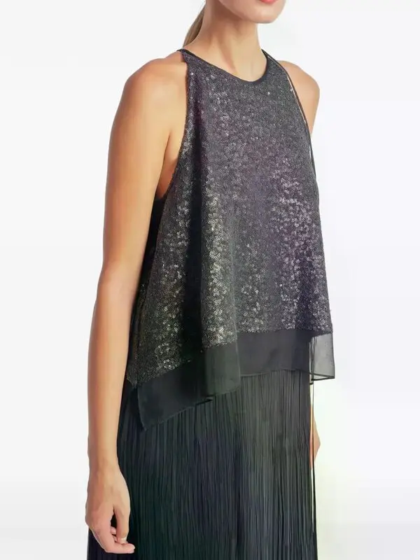 IRINA SCHROTTER Libra Sequin-embellished Pleated Maxi Dress