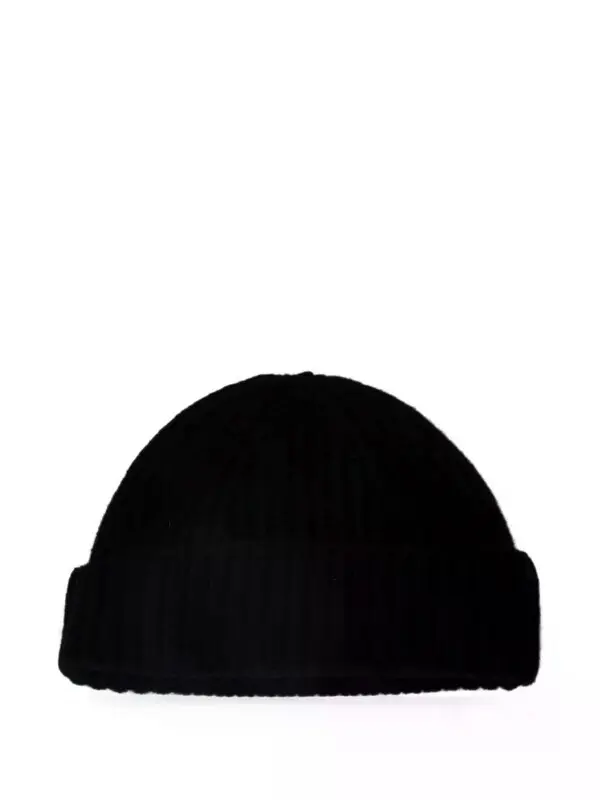 ARAGONA Ribbed Cashmere Beanie Hat
