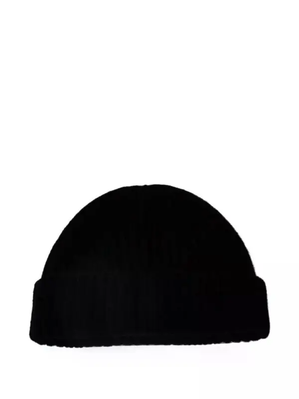 ARAGONA Ribbed Cashmere Beanie Hat