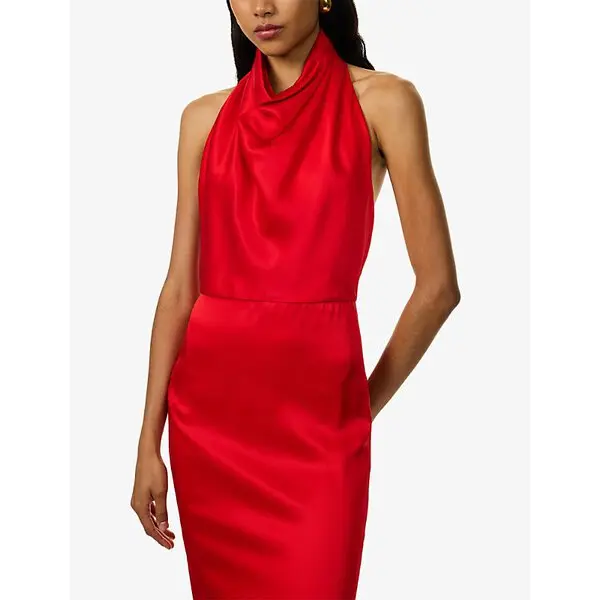 Givenchy Cowl Neck Satin Maxi Dress