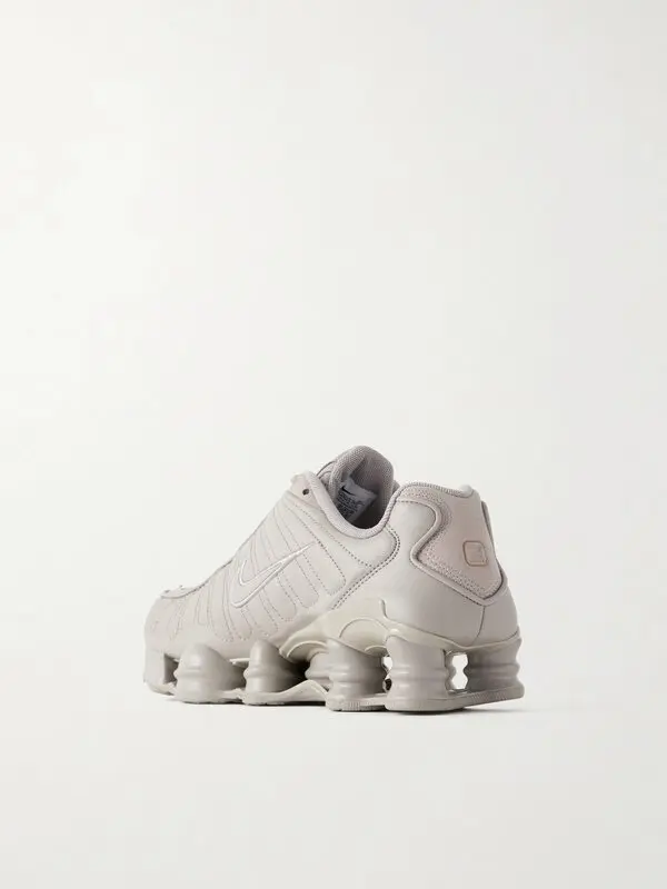 Nike Shox Tl Logo-detailed Rubber Sneakers - Gray