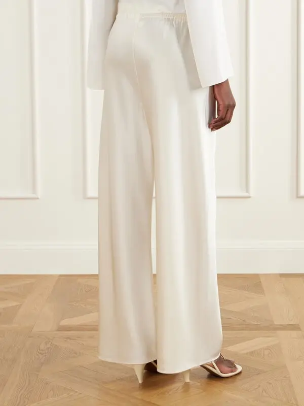 ALMADA Bias Satin Wide-leg Pants