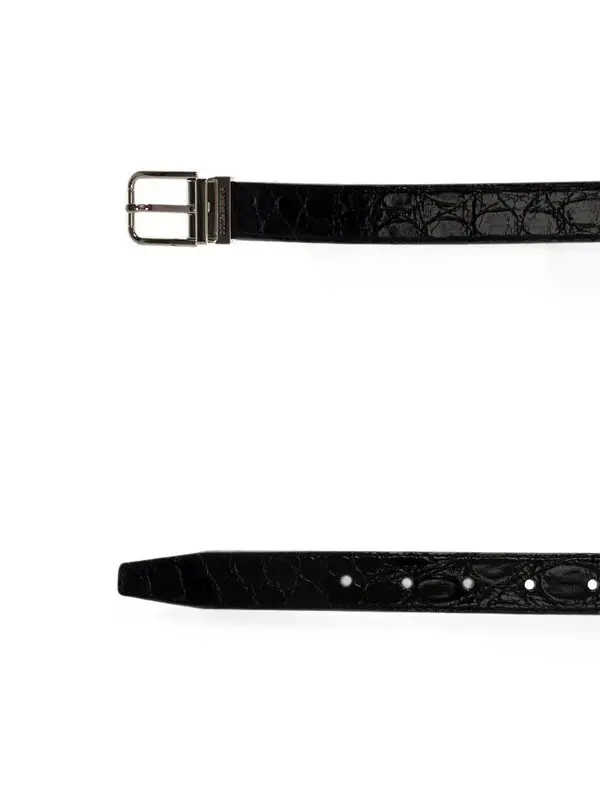 Dolce & Gabbana Crocodile-effect Buckle-fastening Belt