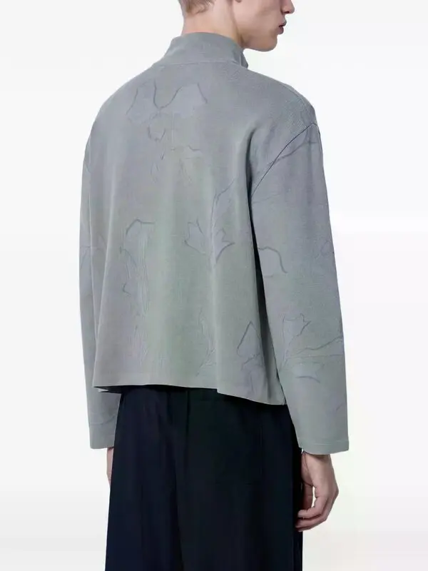 Our Legacy Silt Flower Patterned Zip-up Sweater - Grey