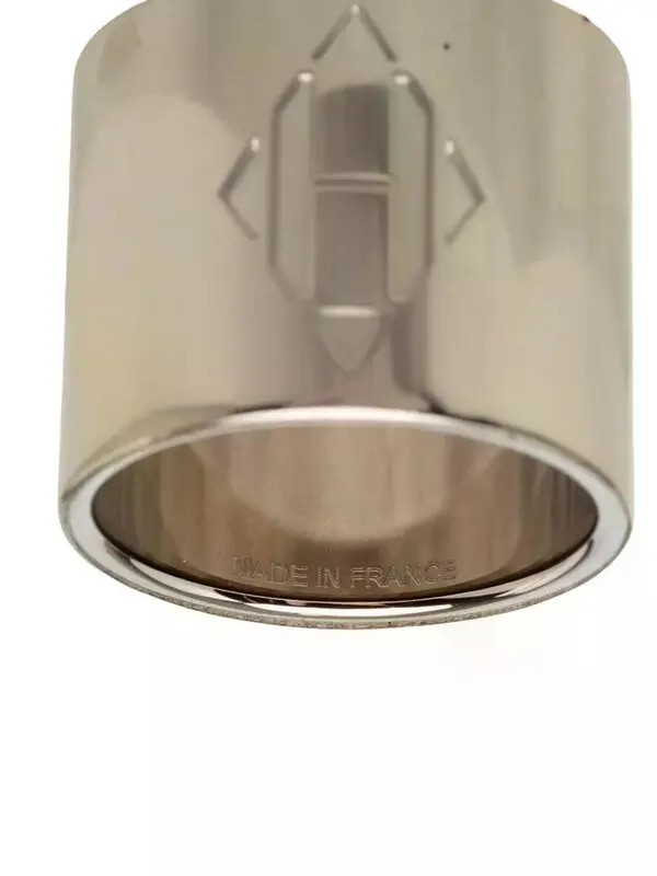 Hermès 1990-2000 Palladium Plated H Diamant Ring Scarf Rings