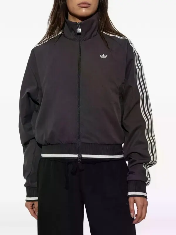Adidas Logo-embroidered Striped Jacket