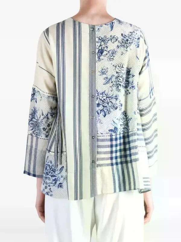 Pero Floral-print Patchwork Blouse
