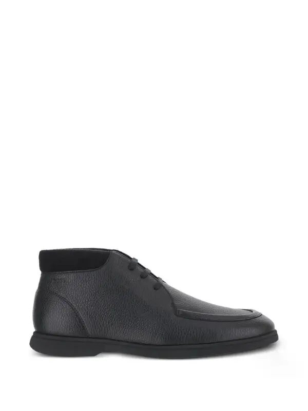 BOSS Grained Leather Boots