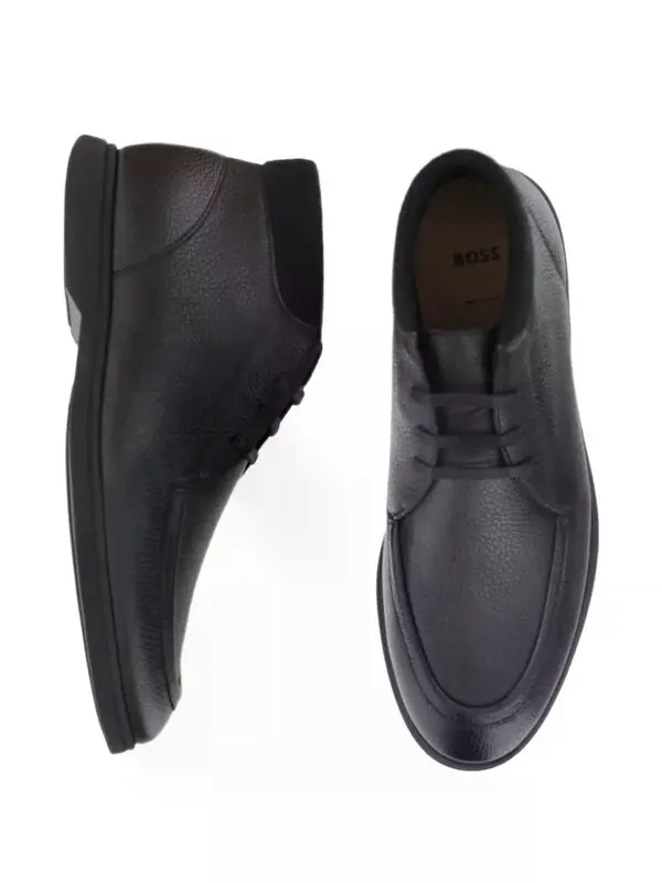 BOSS Grained Leather Boots