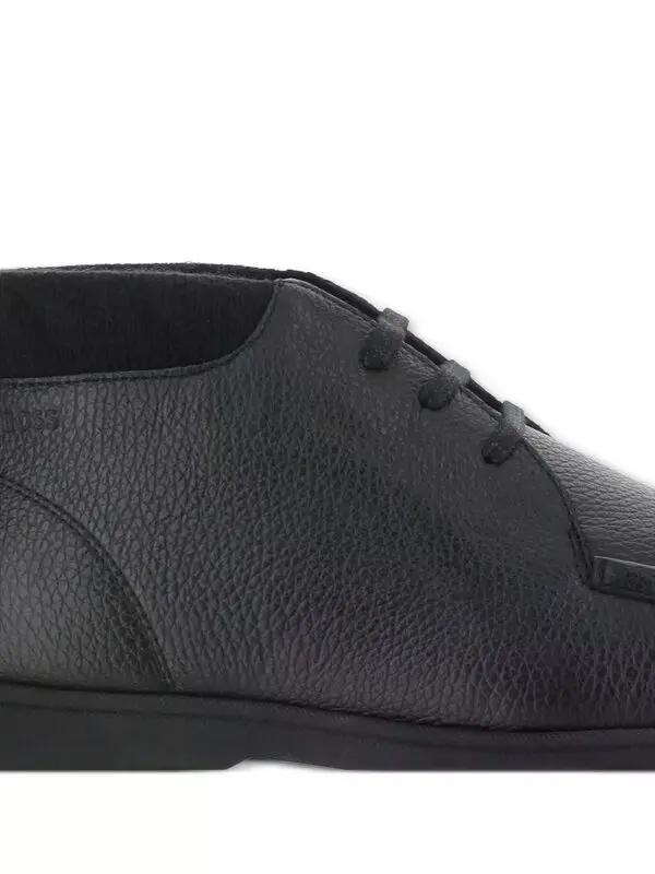 BOSS Grained Leather Boots
