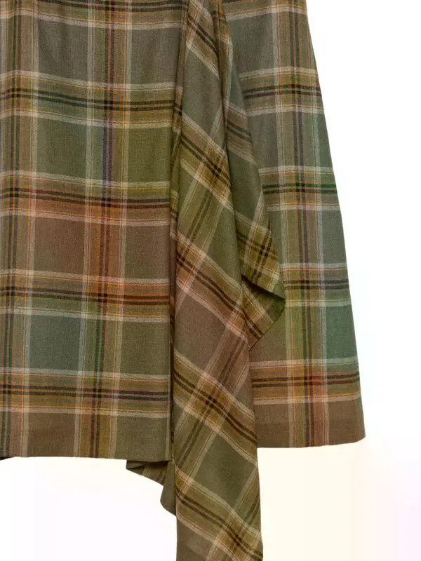 TELA Amanda Checked Midi Skirt