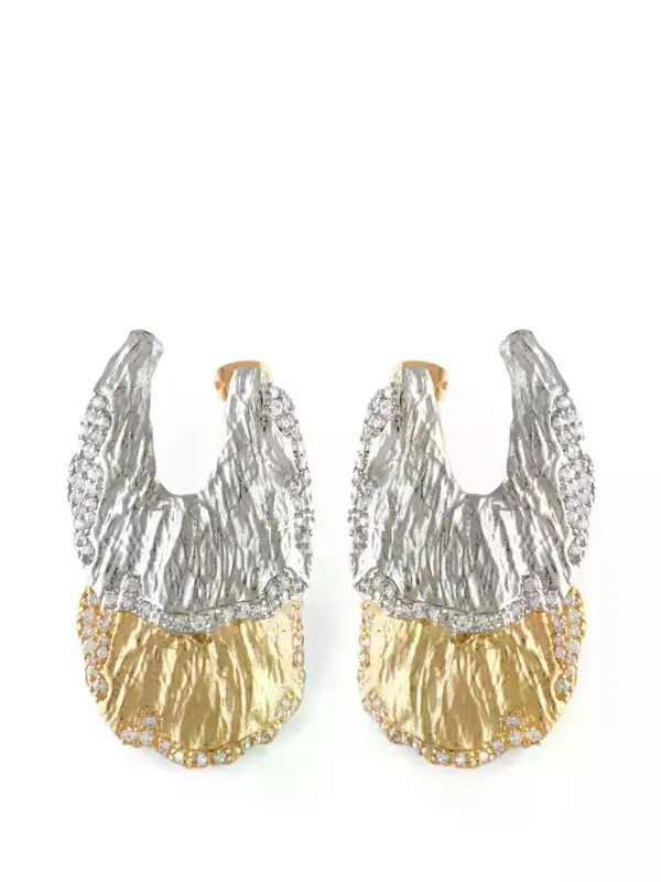 Joanna Laura Constantine Double Petal Crystal-embellished Earrings