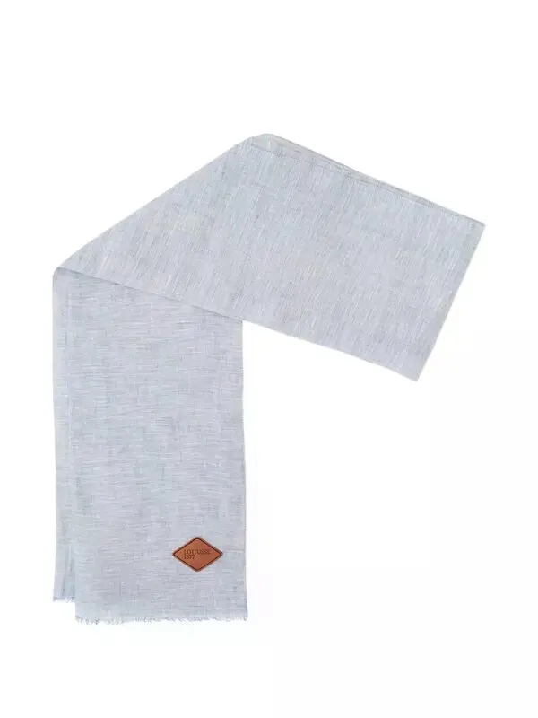 Lottusse 1877 Gandria Logo-patch Linen Scarf - Blue