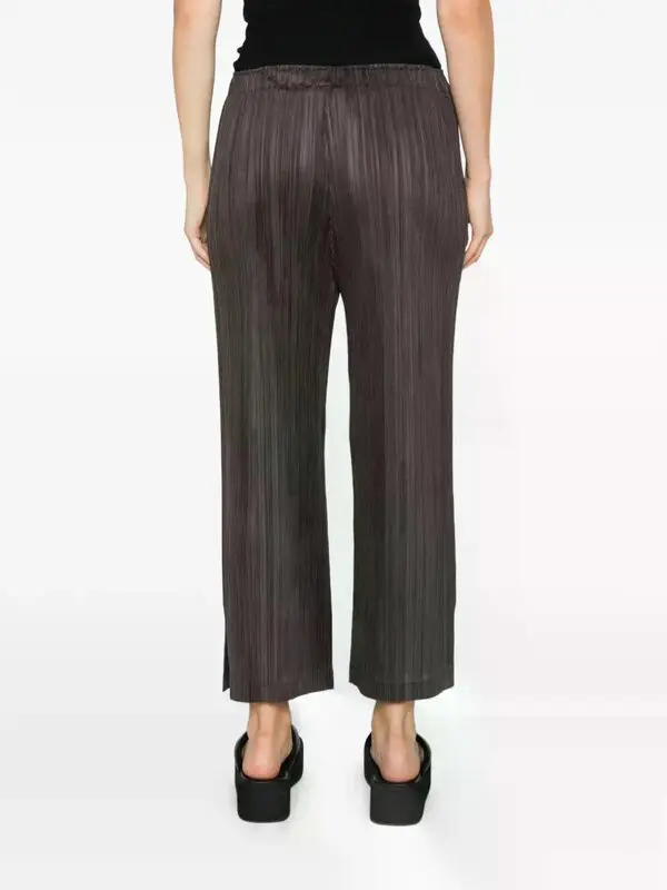 Issey Miyake Pleated Side-slit Trousers