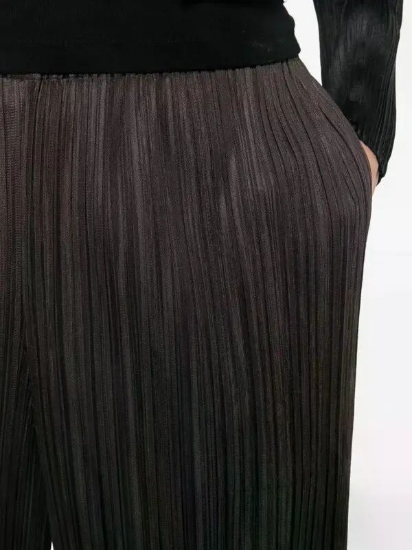 Issey Miyake Pleated Side-slit Trousers