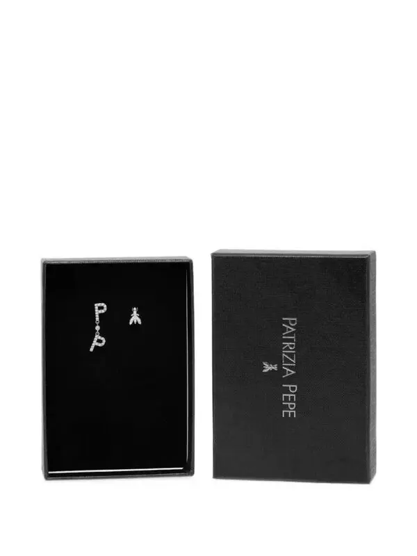 Patrizia Pepe Crystal-embellished Asymmetric Earrings