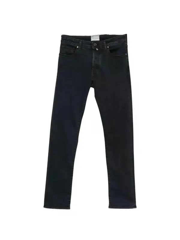 JACOB COHЁN Logo-patch Slim-cut Jeans - Blue
