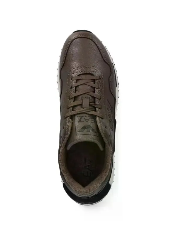 EA7 Logo-print Pebbled Sneakers