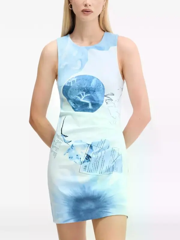 Desigual Collage Printed Sleeveless Mini Dress