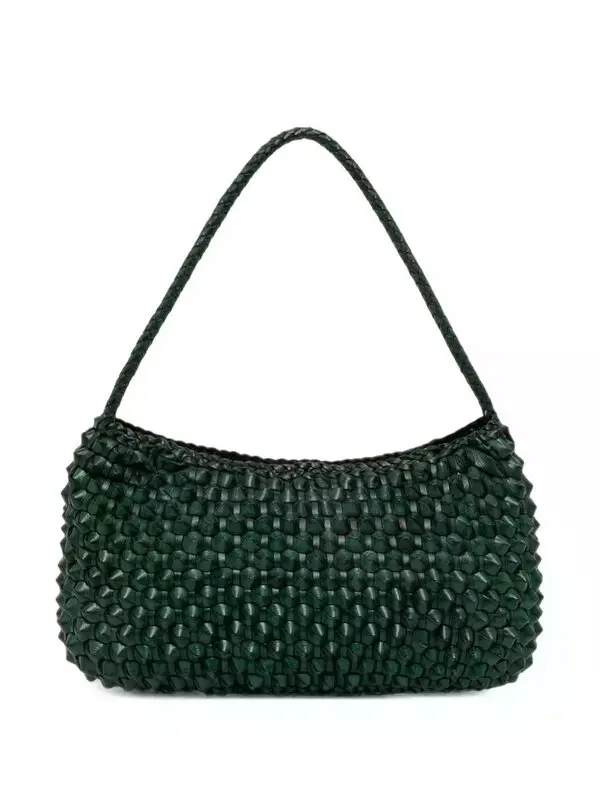 Dragon Diffusion Basil Cactus Woven-leather Shoulder Bag