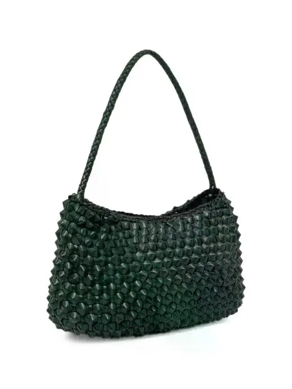 Dragon Diffusion Basil Cactus Woven-leather Shoulder Bag