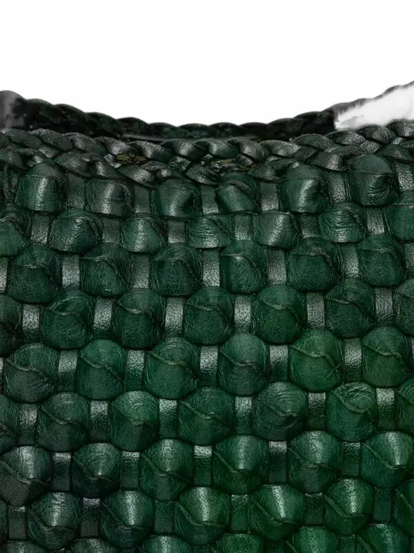 Dragon Diffusion Basil Cactus Woven-leather Shoulder Bag