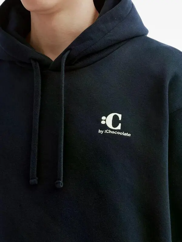 CHOCOOLATE Logo-embroidered Pouch-pocket Hoodie