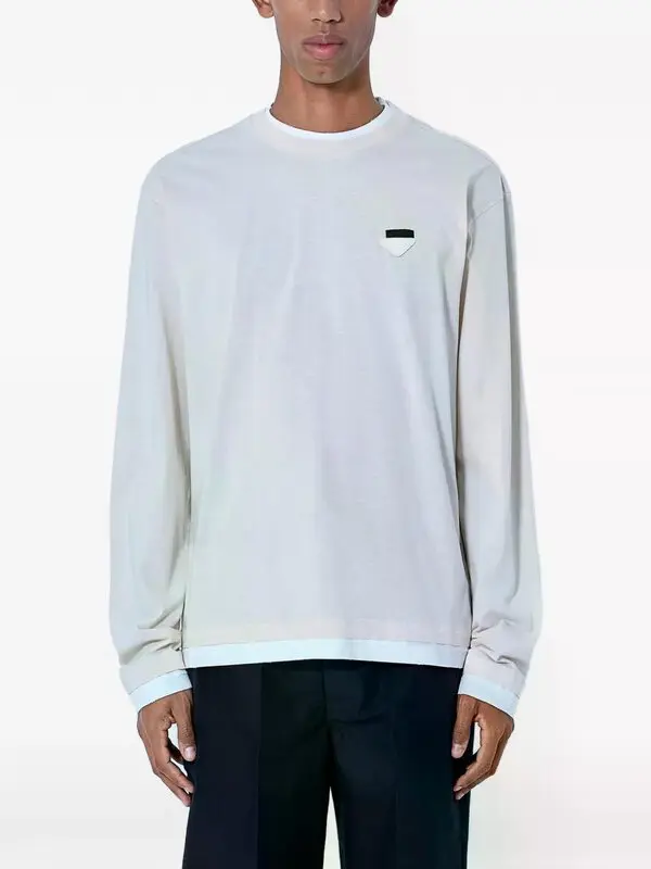 Prada Long-sleeved Cotton T-shirt